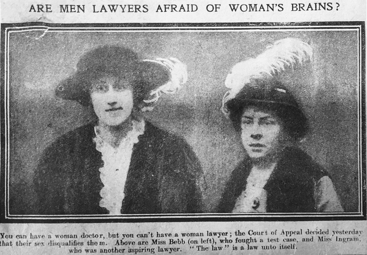 A woman is not a "person": A review of Bebb v The Law Society 1914 ...
